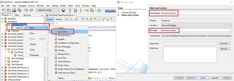 Cara Membuat Emoticon Berbasis Java Menggunakan NetBeans